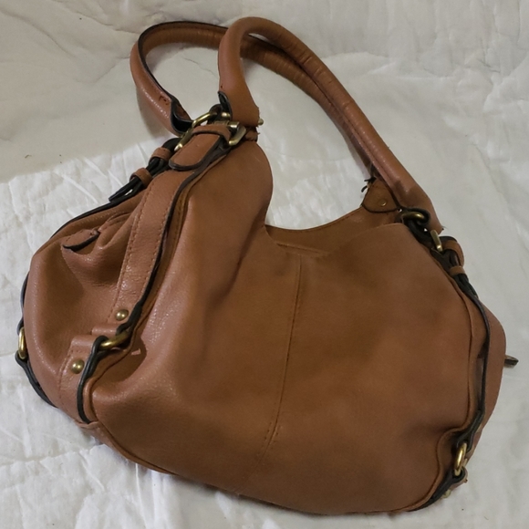 Merona | Bags | 3 Pocket Small Leather Shoulder Bag Merona Brand | Poshmark